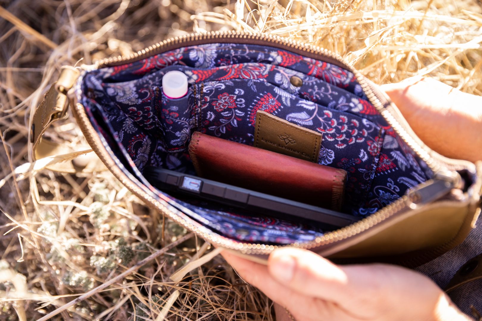 Sage Green Leather Crossbody Bag | Lyons Leather Co.